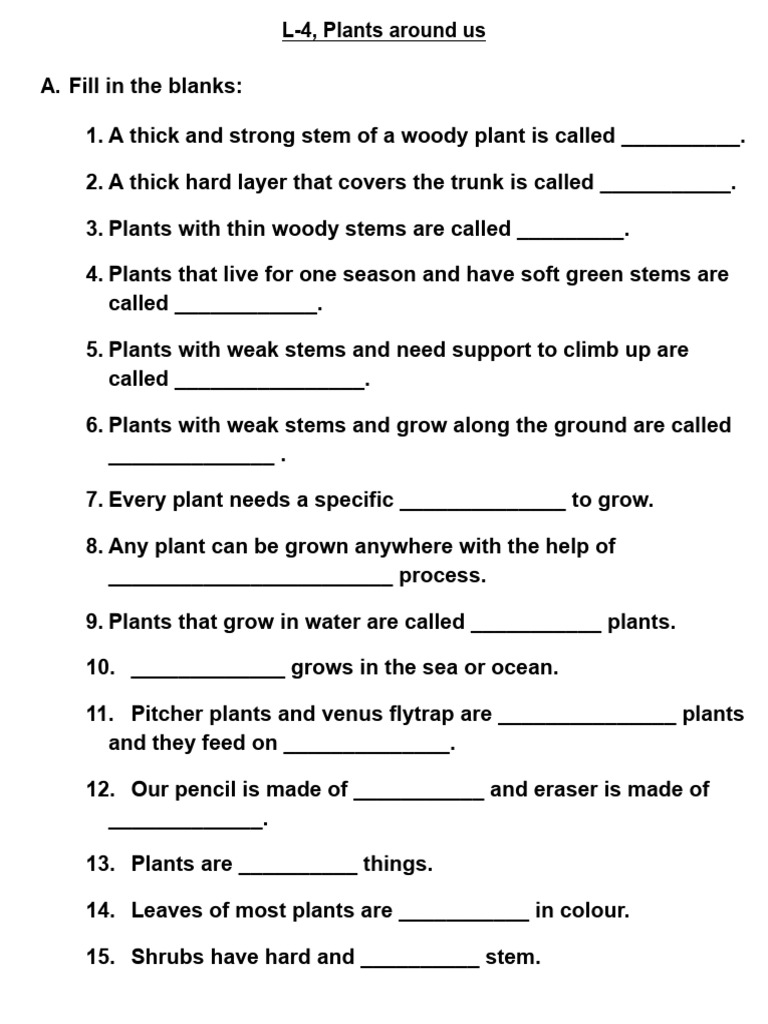 L-4, Plants Around Us | PDF | Plants | Trees