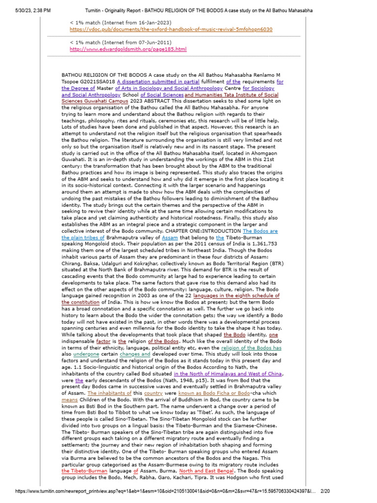 Turn It in - First Page | PDF