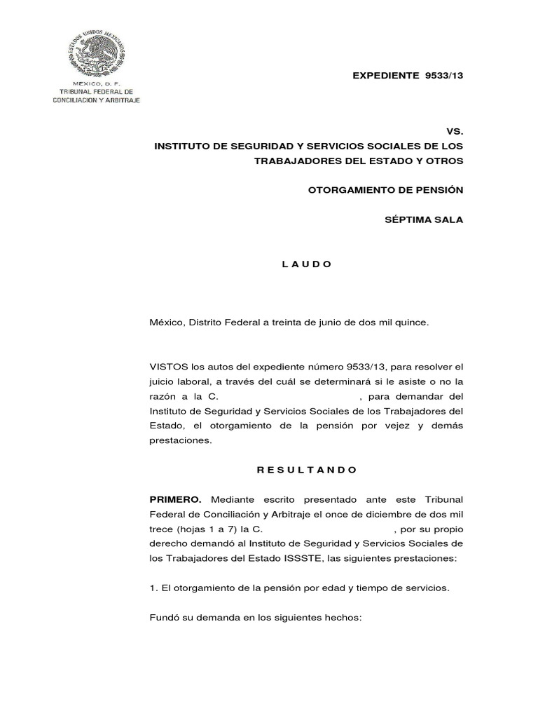 Otorgamiento de Pensión VS Issste | PDF | Pensión | Trabajo Social