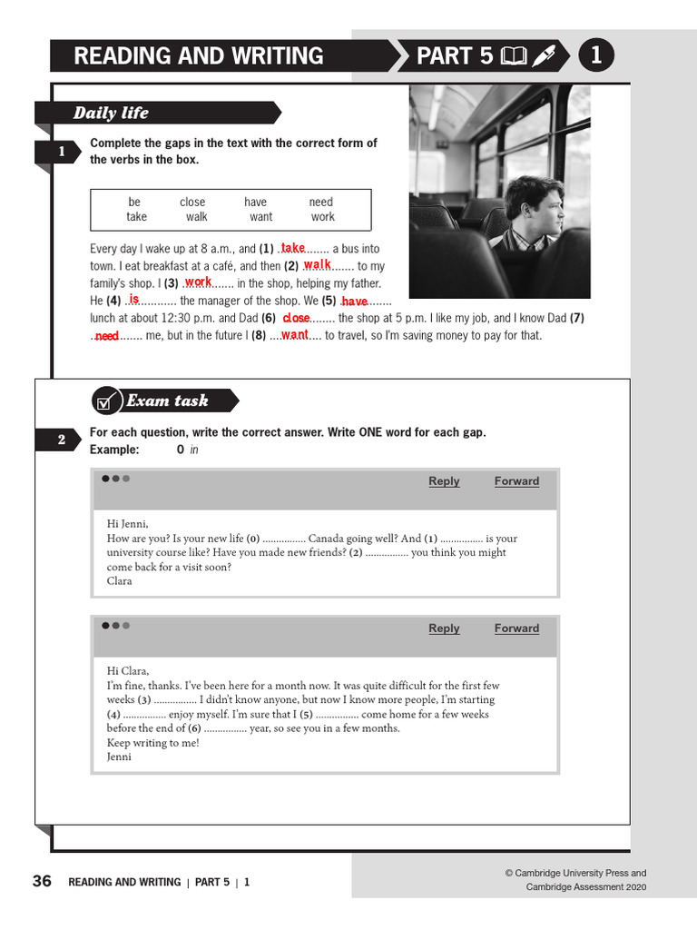 A2 Exam Booster: Reading & Writing Guide | PDF | Waiting Staff | Sky