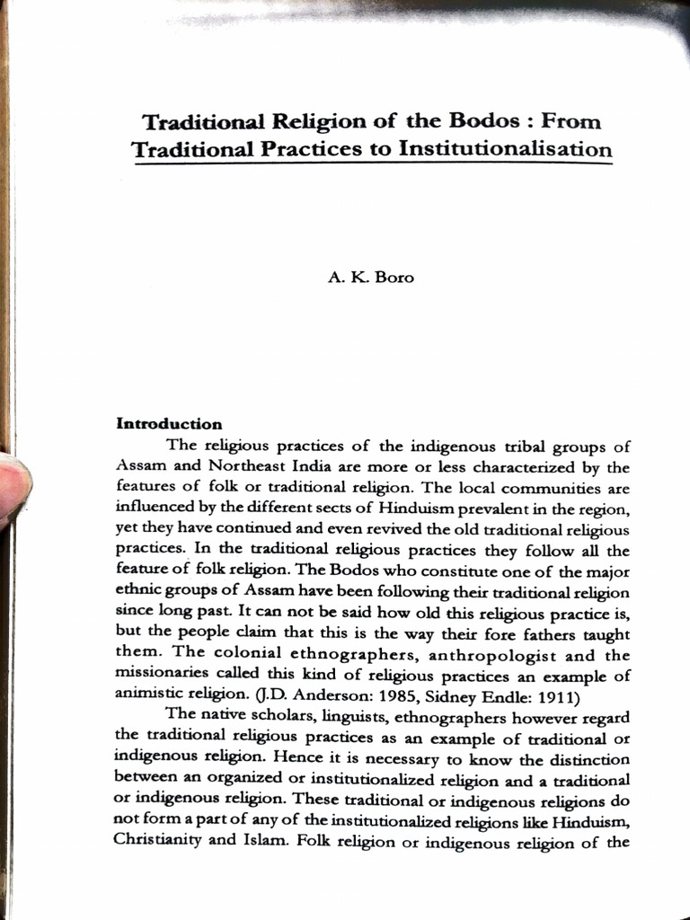 Traditional Religion of The Bodos | PDF | Deities | Folk Religion