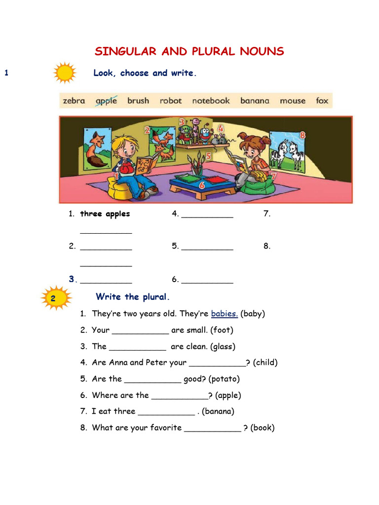 Singular and Plural Nouns G4 | PDF