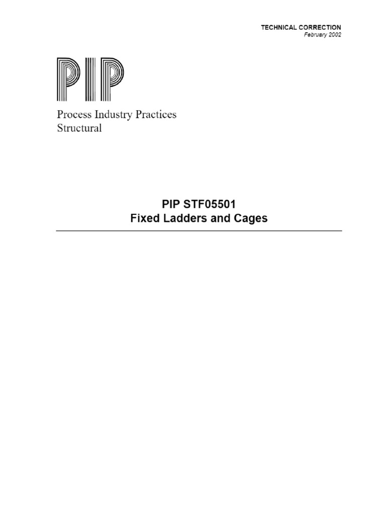 PIP STF05501 Fixed Ladders and Cages | PDF