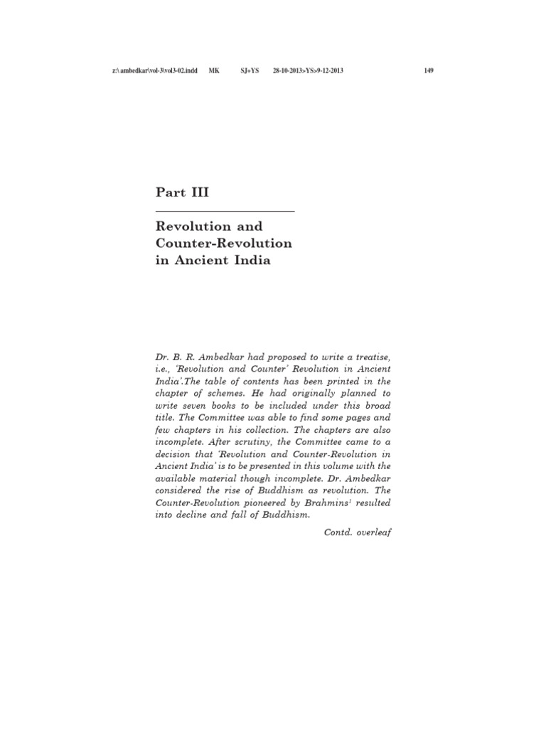 Revolution and Counter-Revolution in Ancient India | PDF