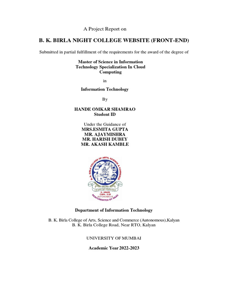 Project Report | PDF | Amazon Web Services | Computer Engineering