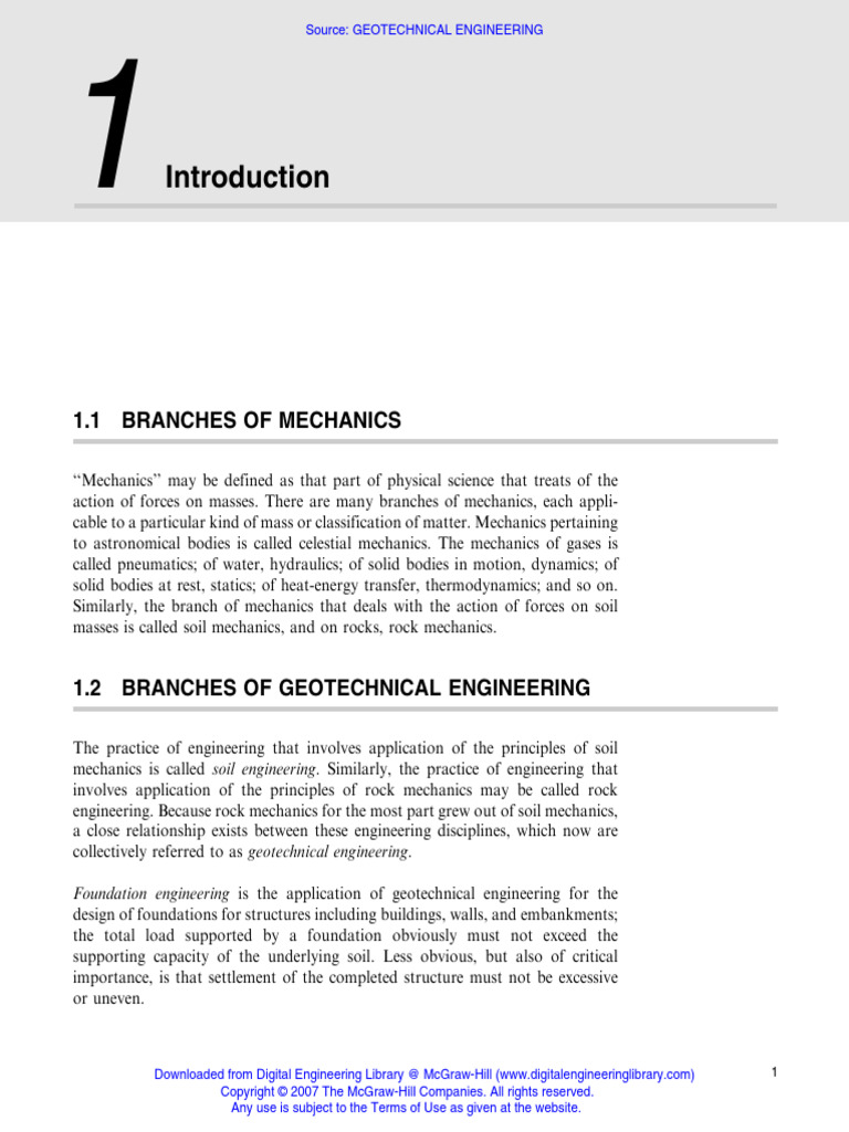 01 Introduction | PDF | Geotechnical Engineering | Soil Mechanics