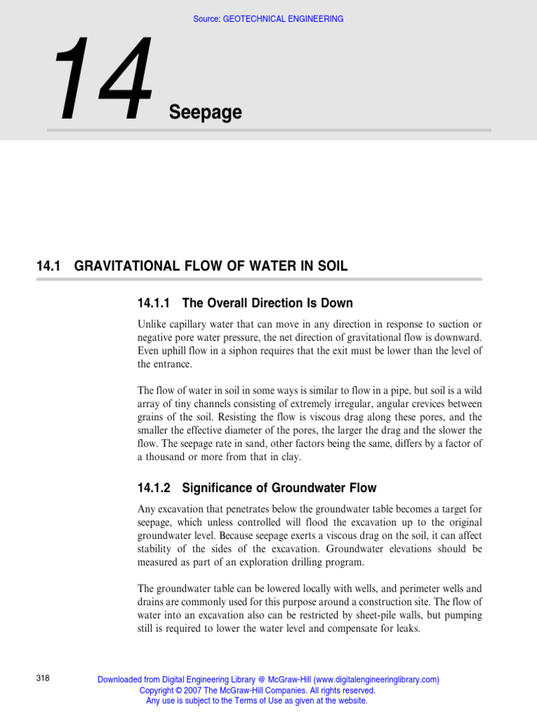 14 Seepage | PDF | Soil Mechanics | Shear Stress