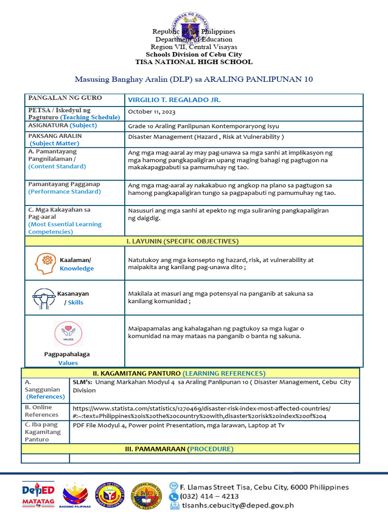 DLP - CO Template - 2023 - FINAL COPY 1ST | PDF
