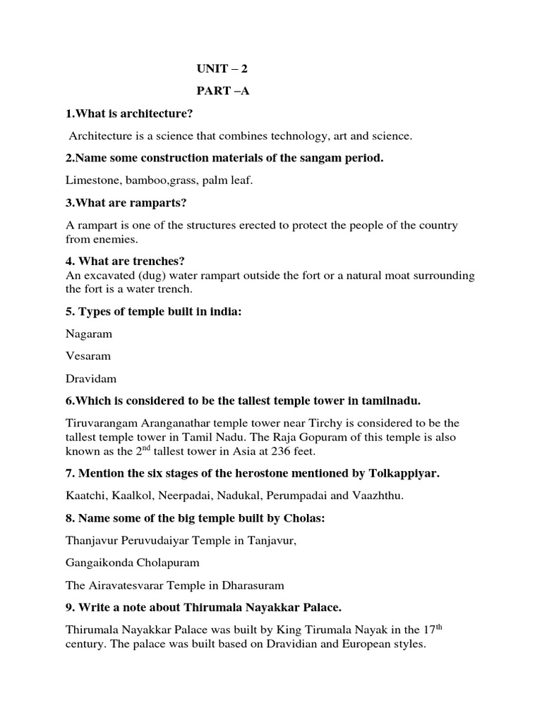 UNIT 2 PART A-English VERSION | PDF