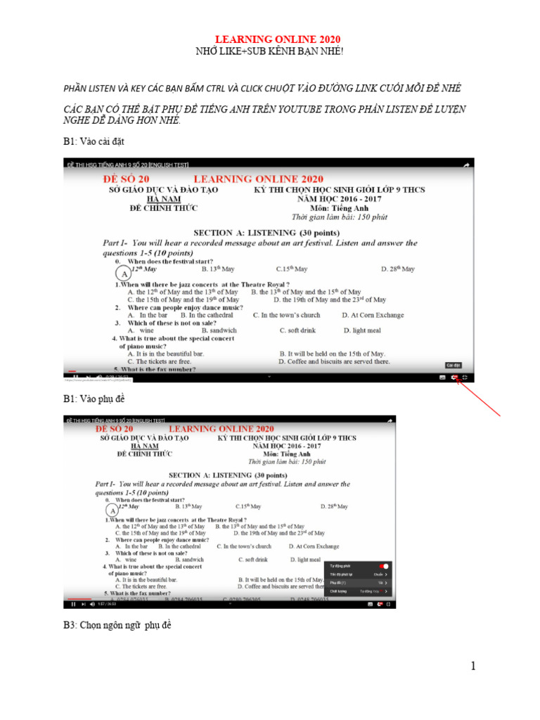 (SỐ 11-20) DE THI HSG ANH 9 CAP TINH +FILE NGHE+ DAP AN | PDF | Blog | Desert