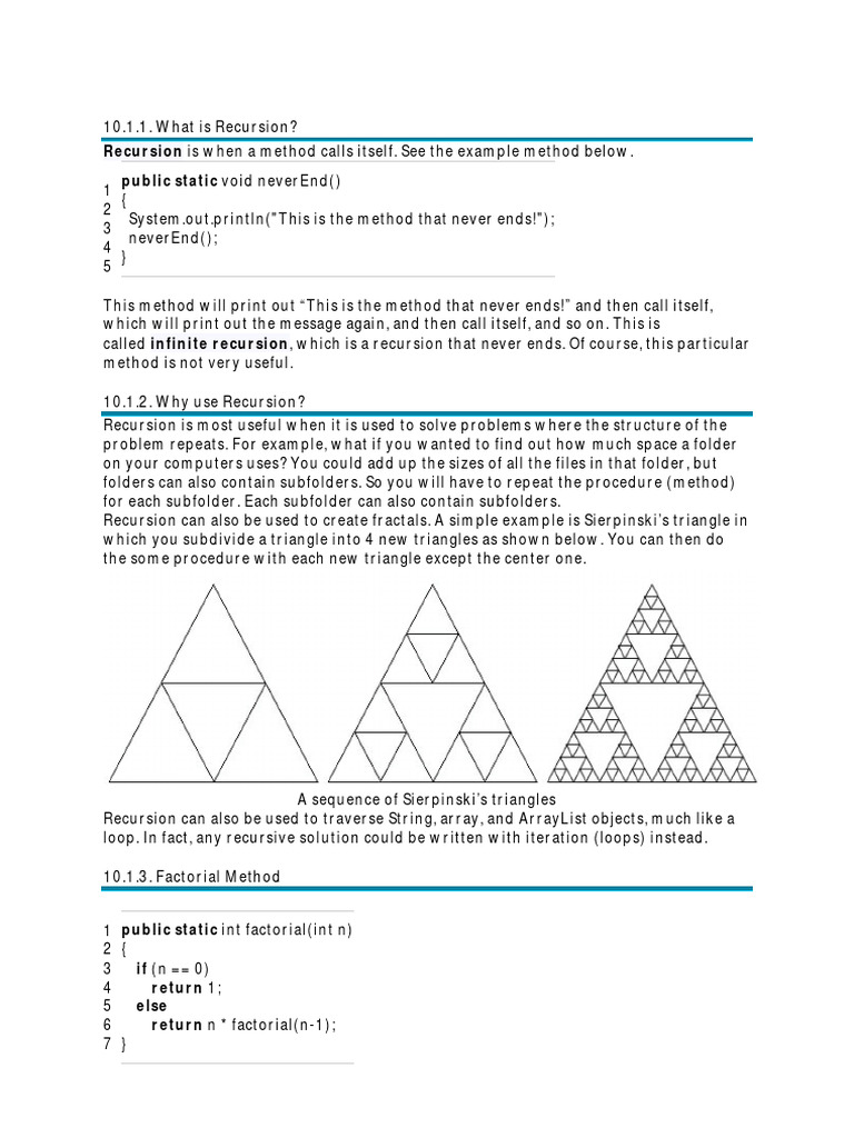 Ap Recursion Class Material Pdf Computer Engineering Computer