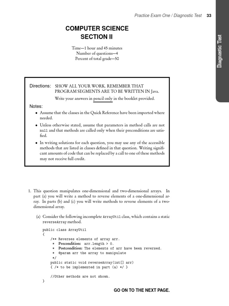 AP - Section II - QP | PDF | Ph | Class (Computer Programming)