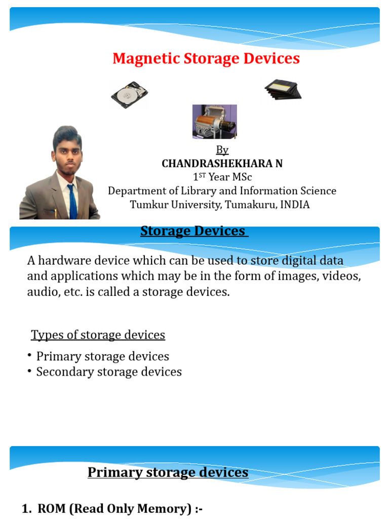 Magnetic Storage Devices | PDF | Computer Data Storage | Floppy Disk