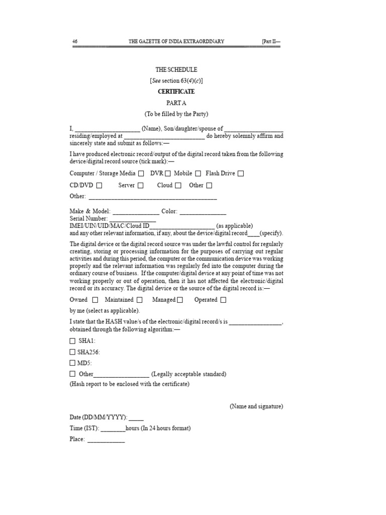 Certificate U - S 63 of BSA, 2023 | PDF | Computer Science | Computing