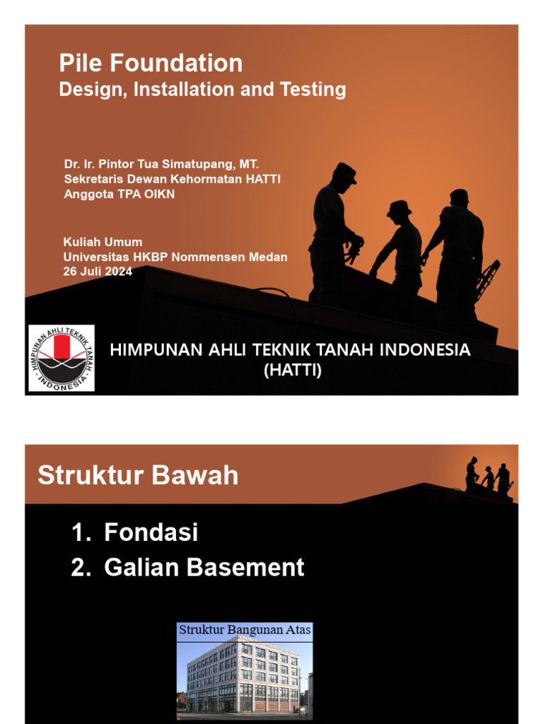 Desain dan Uji Fondasi Tiang Pancang | PDF