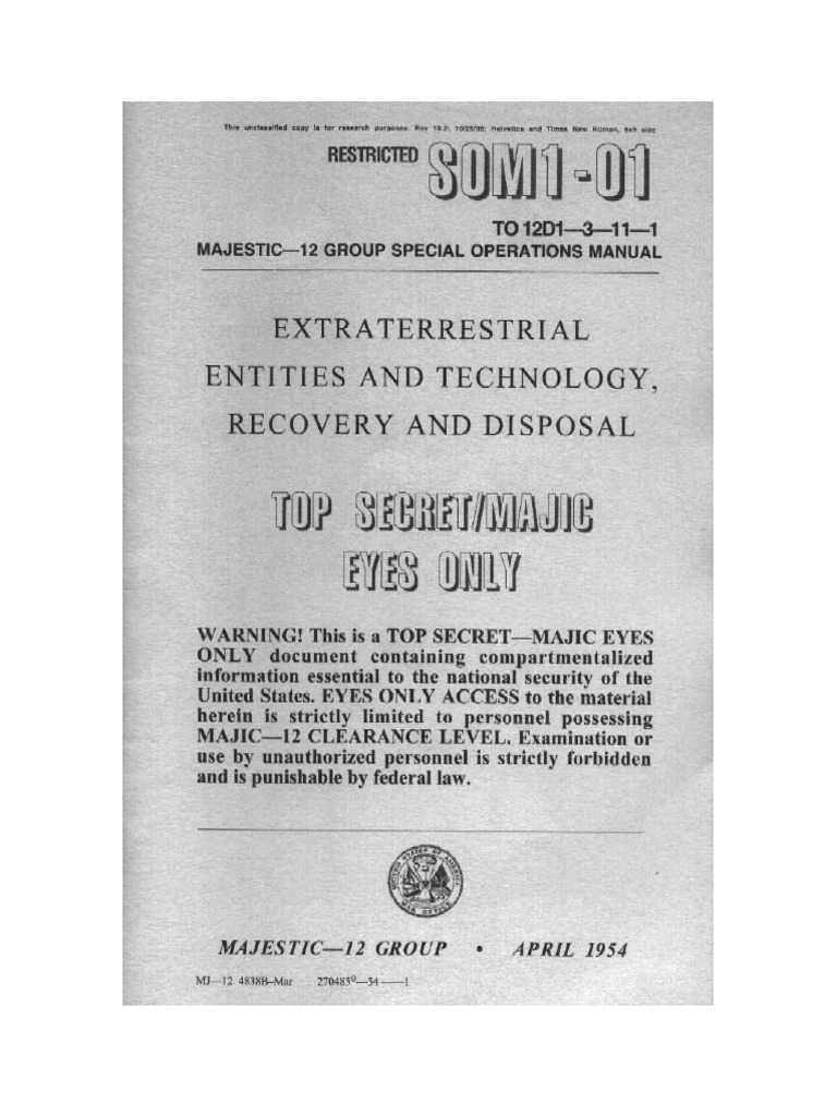 Majestic-12 Group Special Operations Manual | PDF