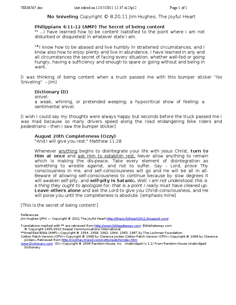 08.20.11 No Sniveling | PDF