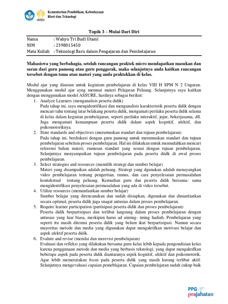 Topik 4 - Koneksi Antar Materi - Wahyu Tri Budi Utami | PDF