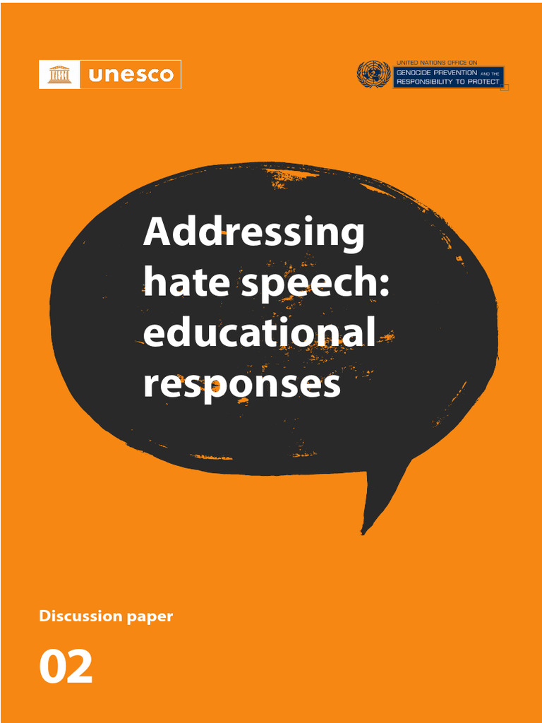 Addressing Hate Speech - Educational Responses | PDF | Information ...