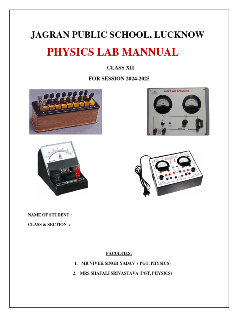 Physics Lab Mannual | PDF | Refraction | P–N Junction