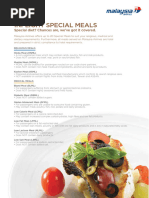 Airline Meal Codes Explained | PDF