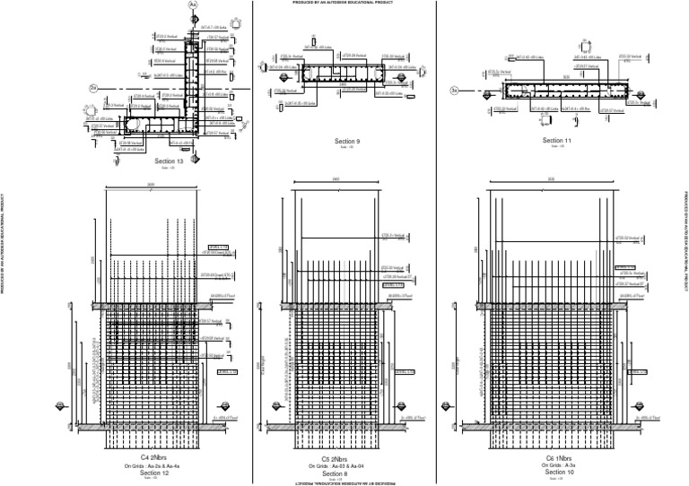 Columns Reinforcement SAMPLE A1 | PDF
