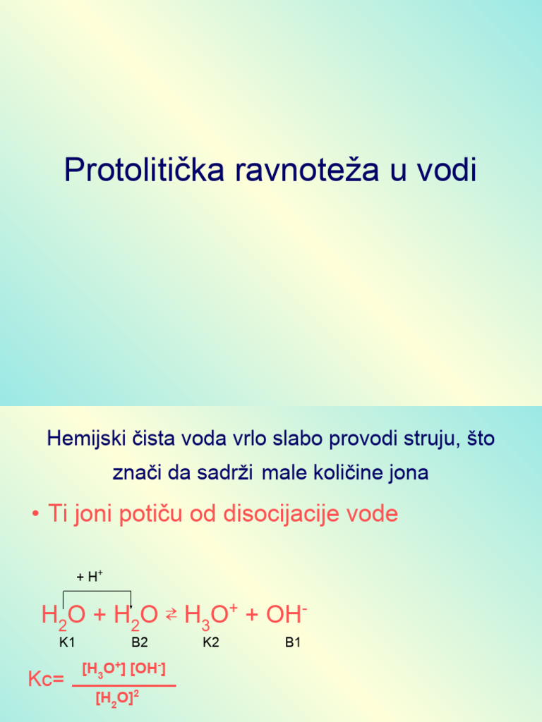 Jonska Ravnoteza U Vodi | PDF