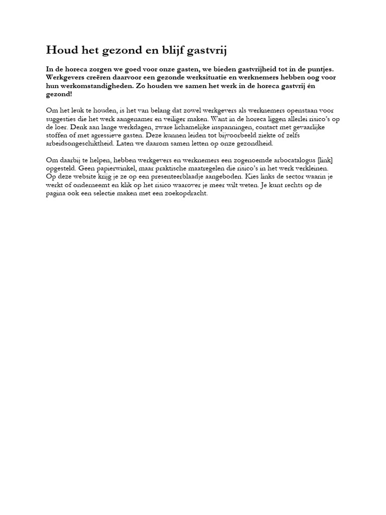 Arbo Catalogus Horeca | PDF