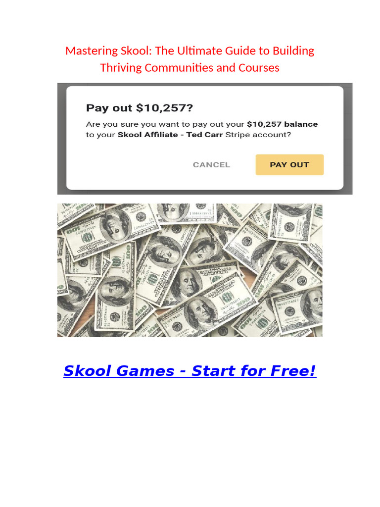 Mastering Skool The Ultimate Guide To Building Thriving Communities and Courses | PDF ...