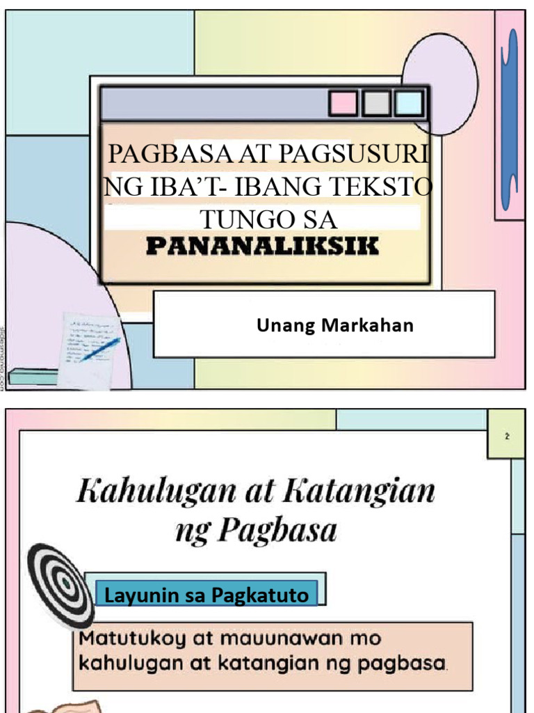Pagbasa Week 1 | PDF