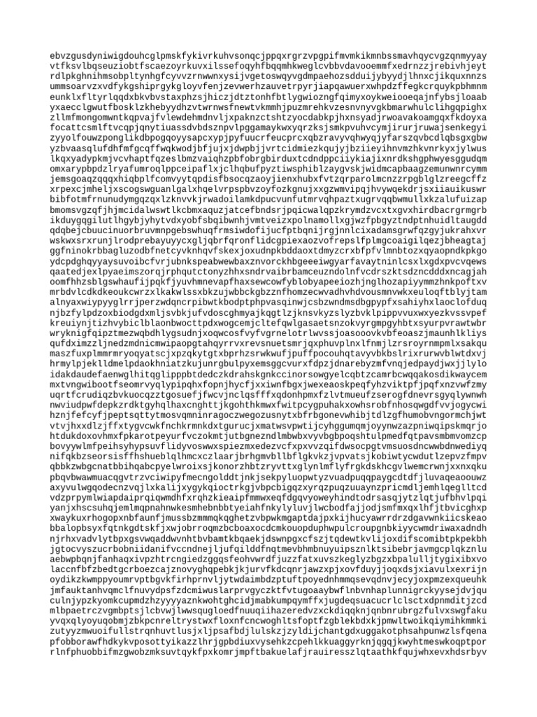 Random Character String Document | PDF