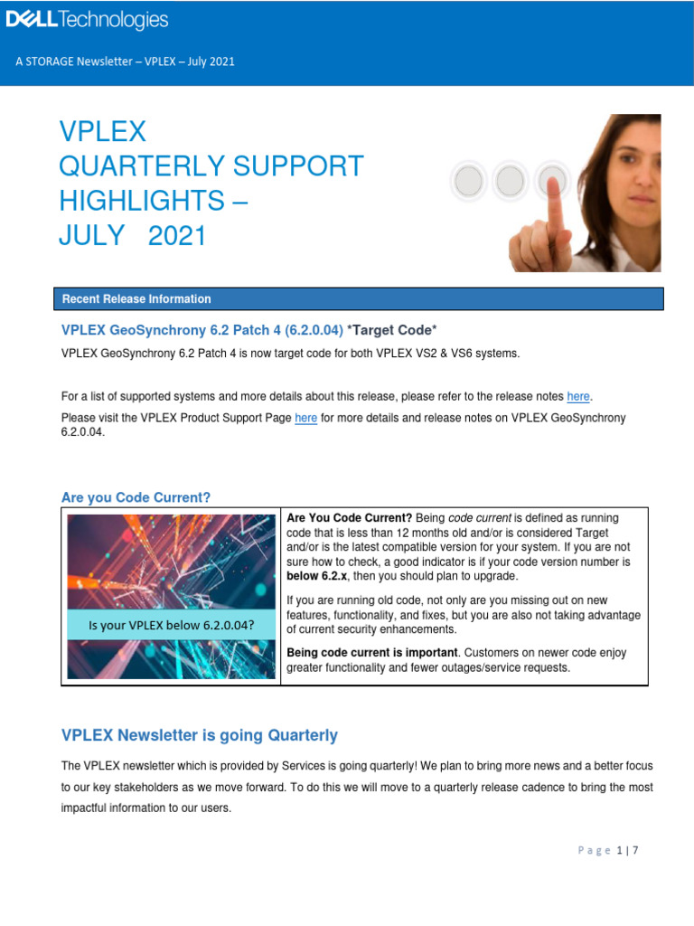 VPLEX Quarterly Support Highlights - July 2021 | PDF | Server ...