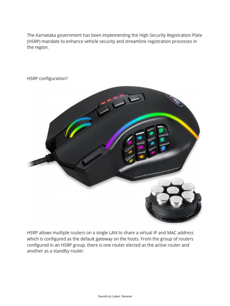 Sensitivity Label: General | PDF | Ip Address | Computer Network