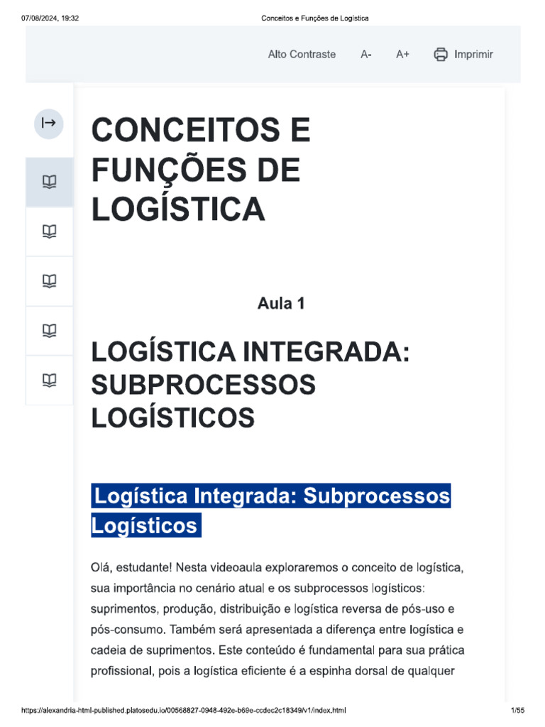 Conceitos e Funções de Logística | PDF