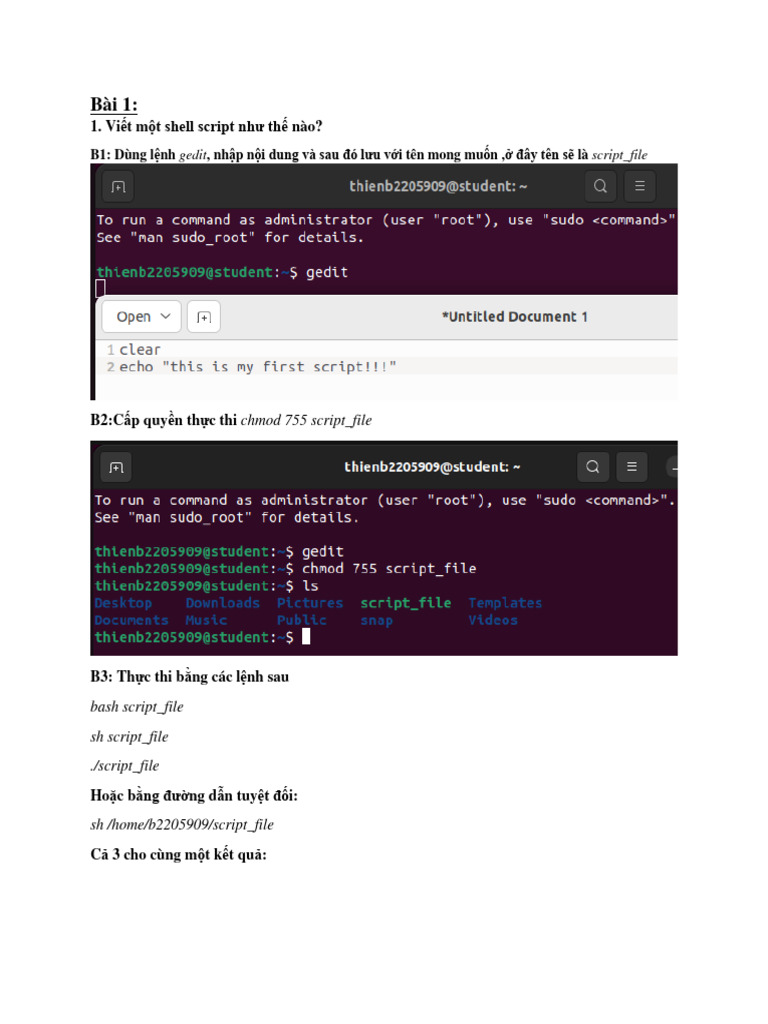 B2205909_SonHuynhThien_[CT107] Thuc Hanh B2 - Lap Trinh Shell | PDF