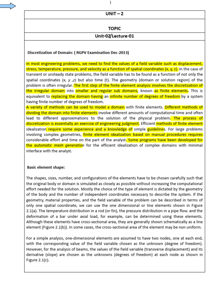 Unit-2 FEM | PDF | Finite Element Method | Matrix (Mathematics)