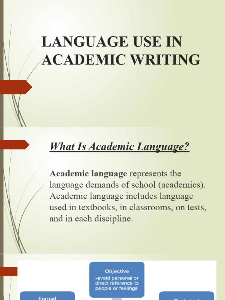 Language Use in Academic Writing | PDF | Subject (Grammar) | Word