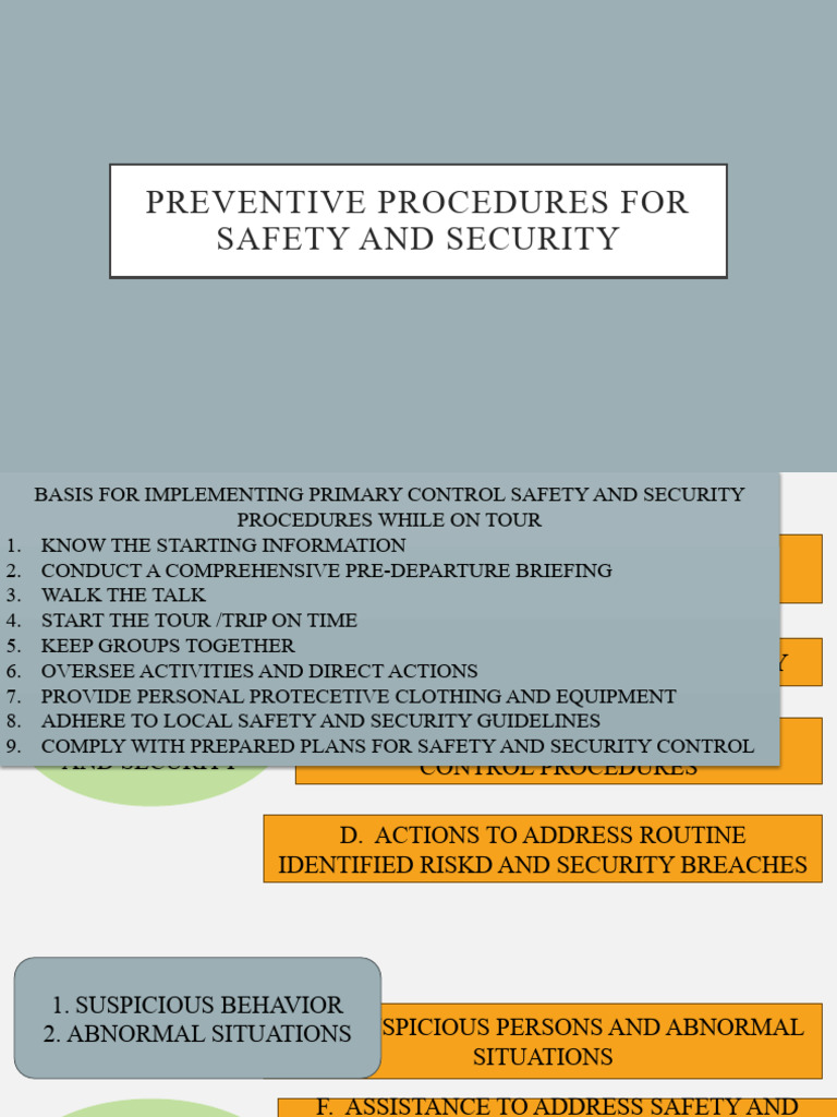 Preventive procedures for safety and security | PDF