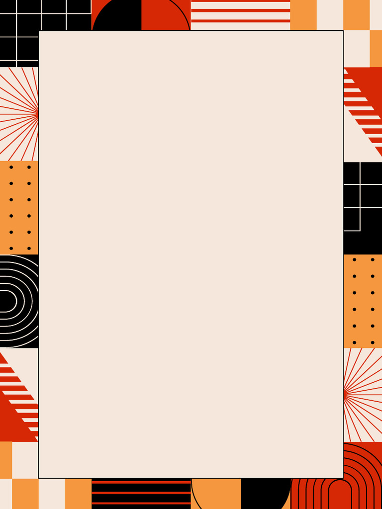 Black Red Orange Bright Abstract Creative Page Border | PDF