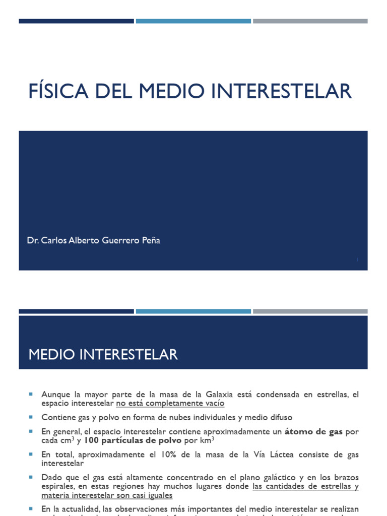 Fisica Del Medio Interestelar 5 | PDF | Medio interestelar | Polvo Cósmico