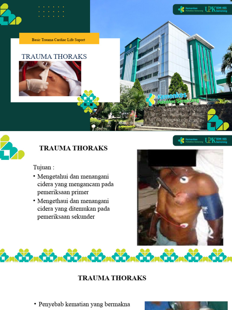 Salinan Trauma Thorax - PPT Upk SDM Kes Btcls | PDF