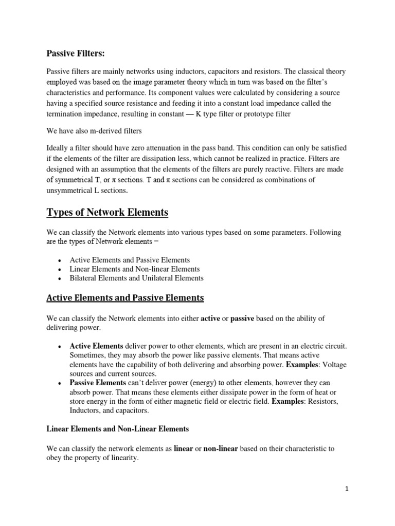 Passive Filters 2021 | PDF | Electronic Filter | Passivity (Engineering)