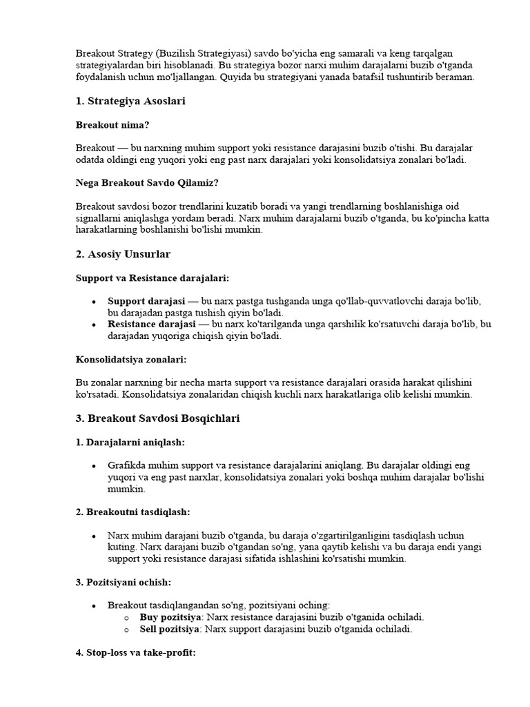 Breakout Strategy | PDF | Computer Programming