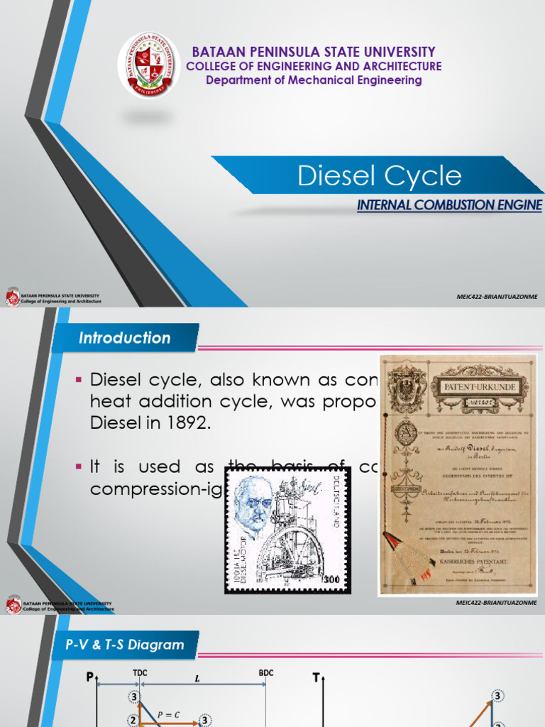 Diesel Cycle | PDF | Diesel Engine | Mechanical Engineering