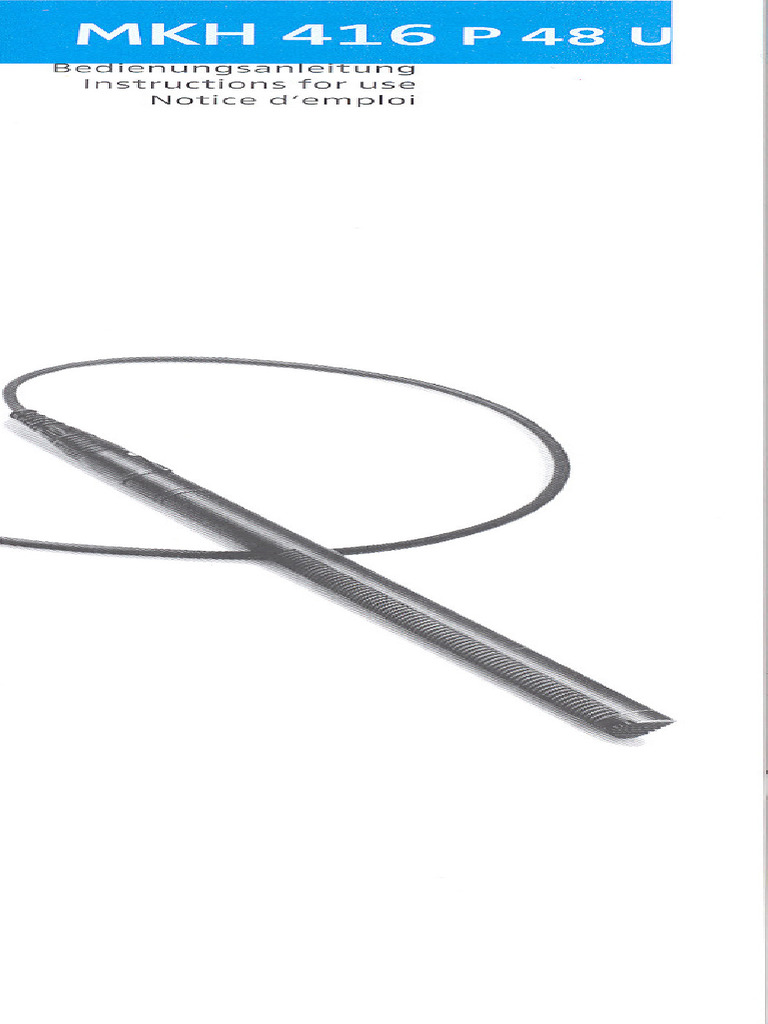 MKH416 Instructionsforuse | PDF