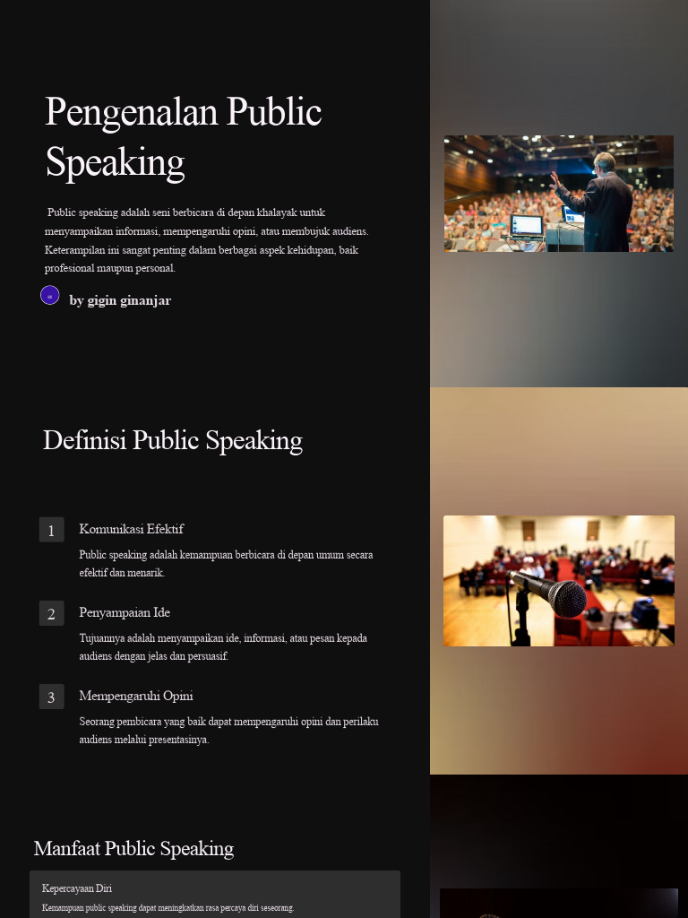 Pengenalan Public Speaking | PDF