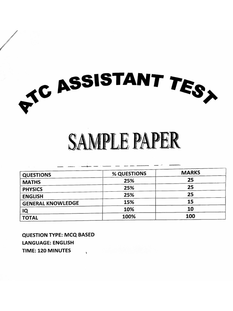 ATC Assistant Test Composition | PDF