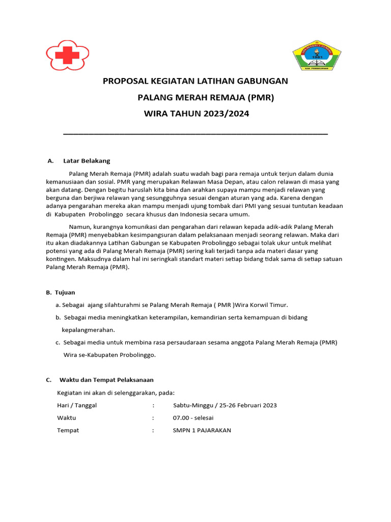 PROPOSAL KEGIATAN LATIHAN GABUNGAN | PDF