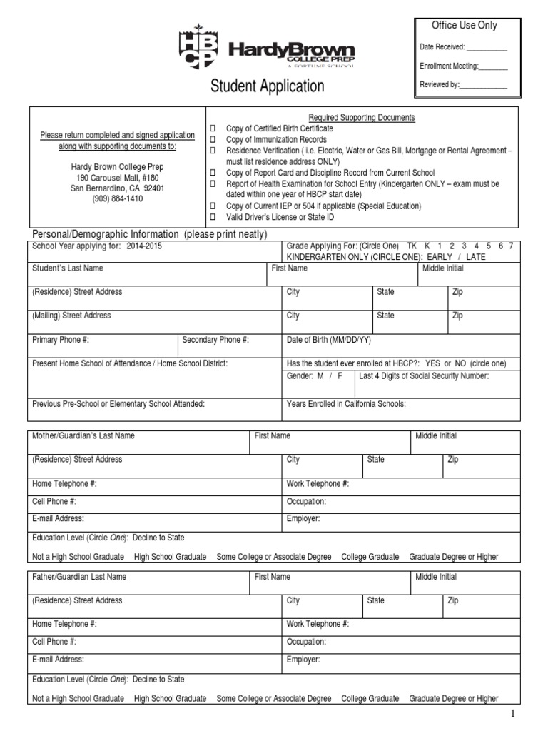 Hardy Brown College Prep Application | PDF | Social Science | Wellness