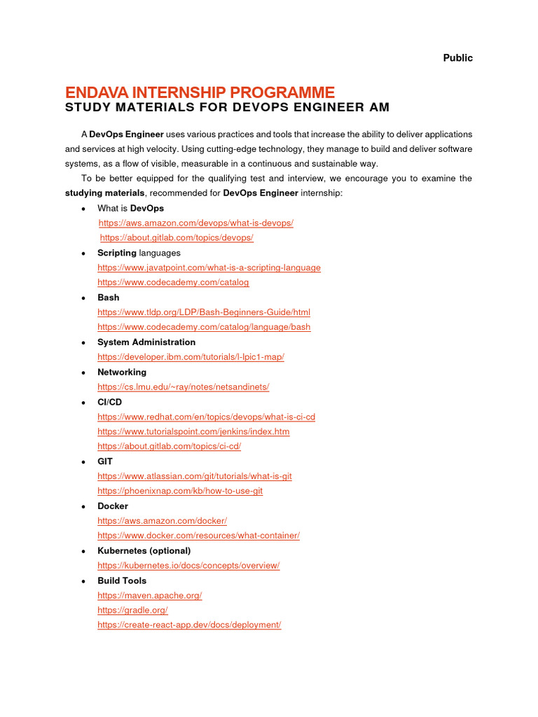 Autumn 2024 Study Materials DevOps Engineer | PDF